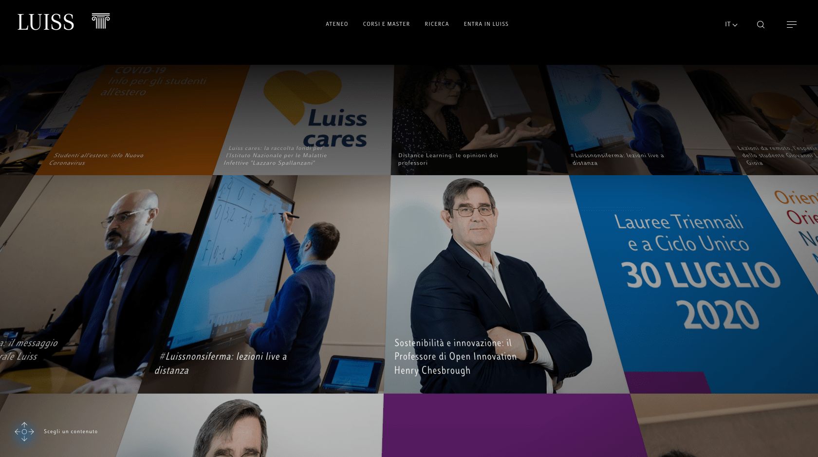 Guide to navigating the Luiss website | Luiss